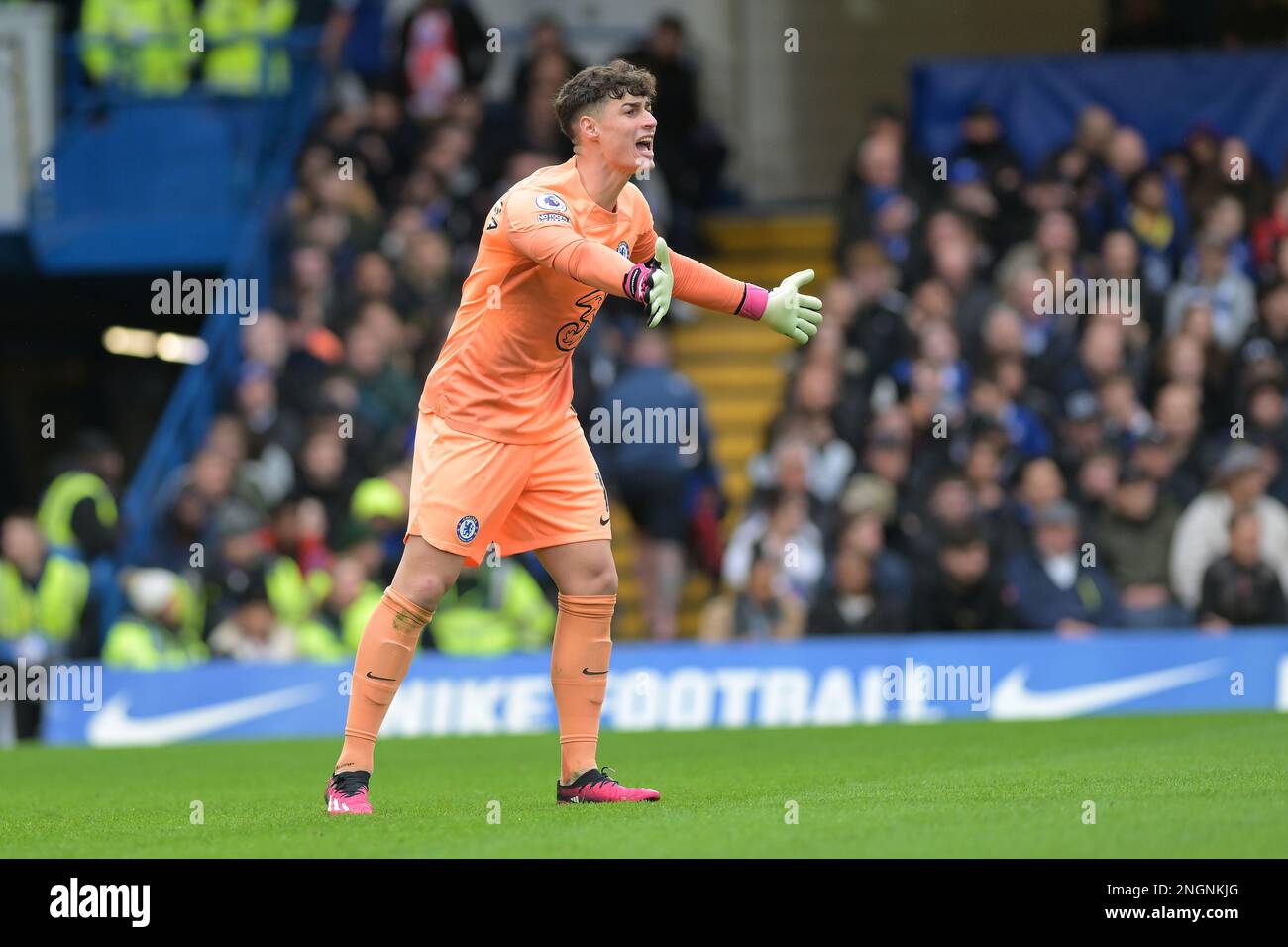 London, UK. 18th Feb, 2023. Kepa Arrizabalaga of Chelsea during the ...