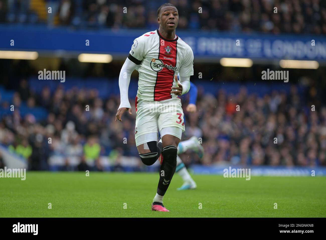 London, UK. 18th Feb, 2023. Armel Bella-Kotchap of Southampton FC during the Chelsea vs ...