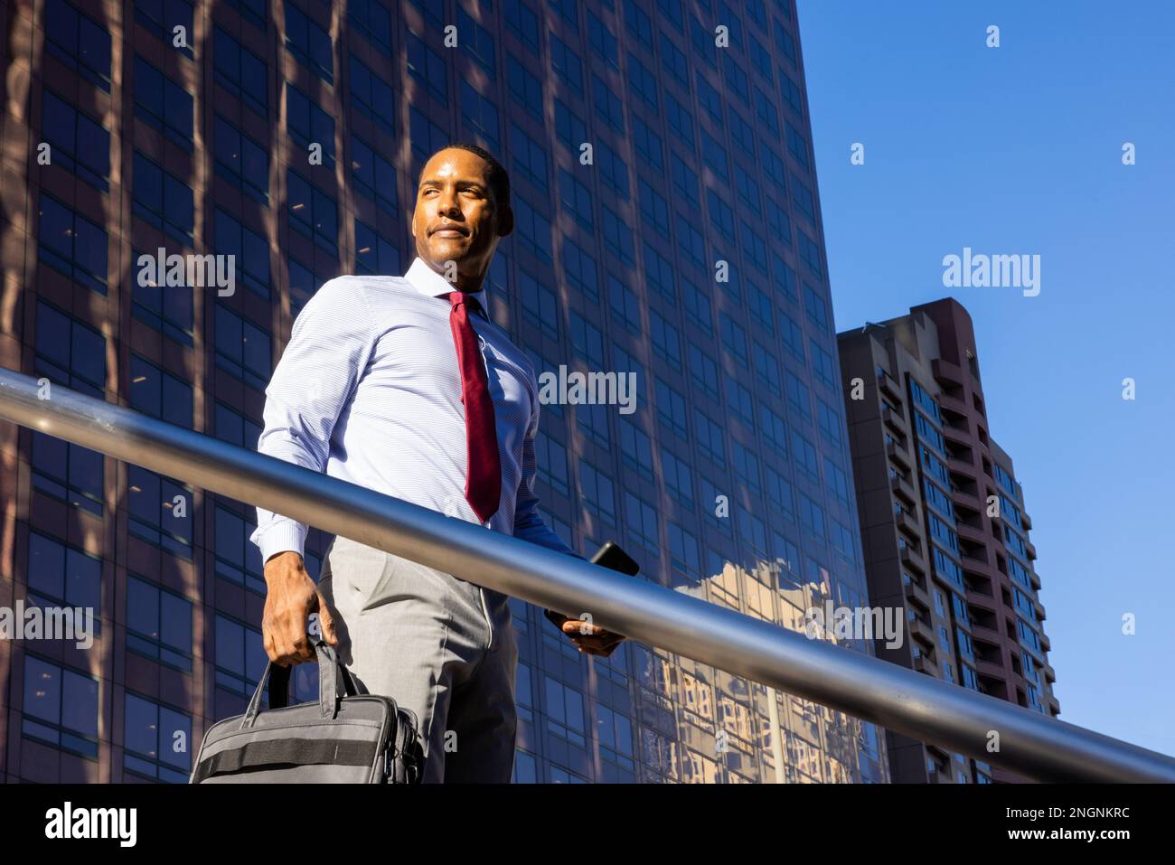 Handsome male african american business man CEO in a stylish corporate ...