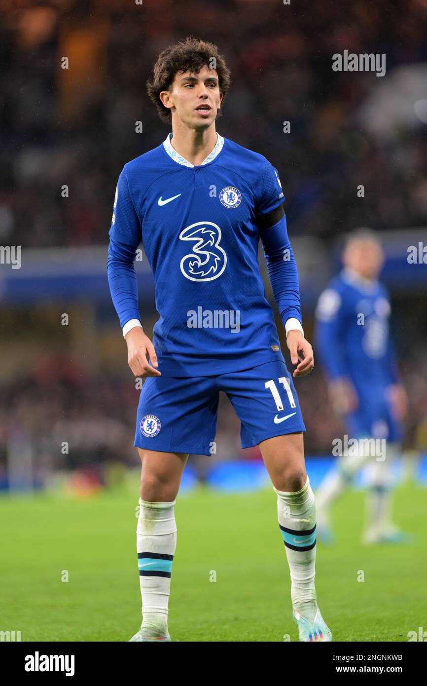 London, UK. 18th Feb, 2023. Joao Felix of Chelsea during the Chelsea vs ...