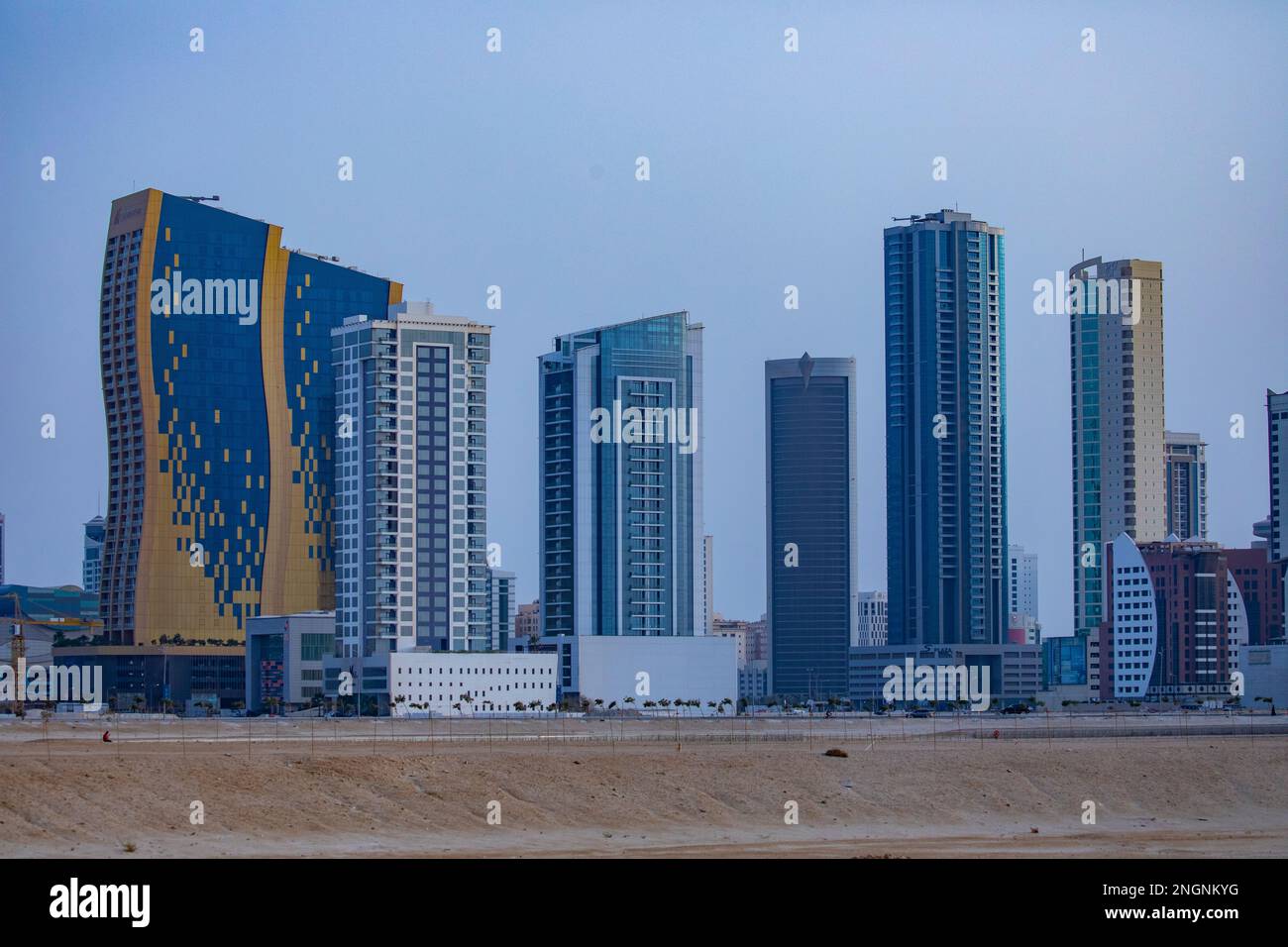 View of city skyline, Manama, Bahrain, Middle East Stock Photo - Alamy