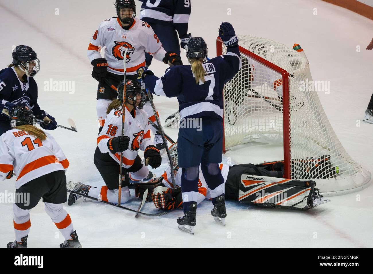 February 18, 2023: Penn State Nittany Lions forward Oli Wallin (7 ...