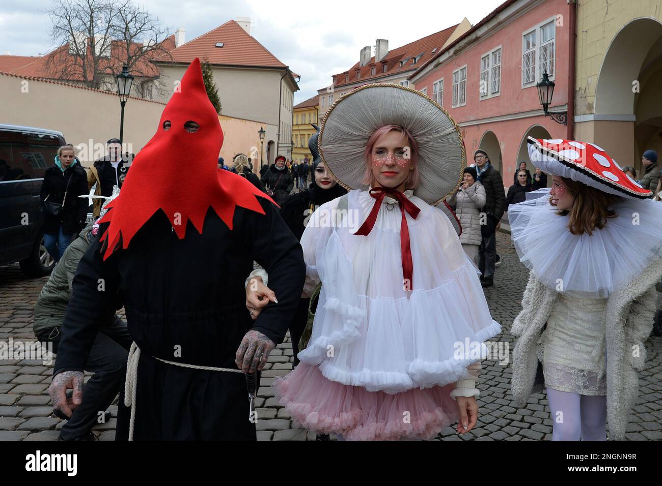 Prague, Czech Republic. 18th Feb, 2023. People take part in the ...