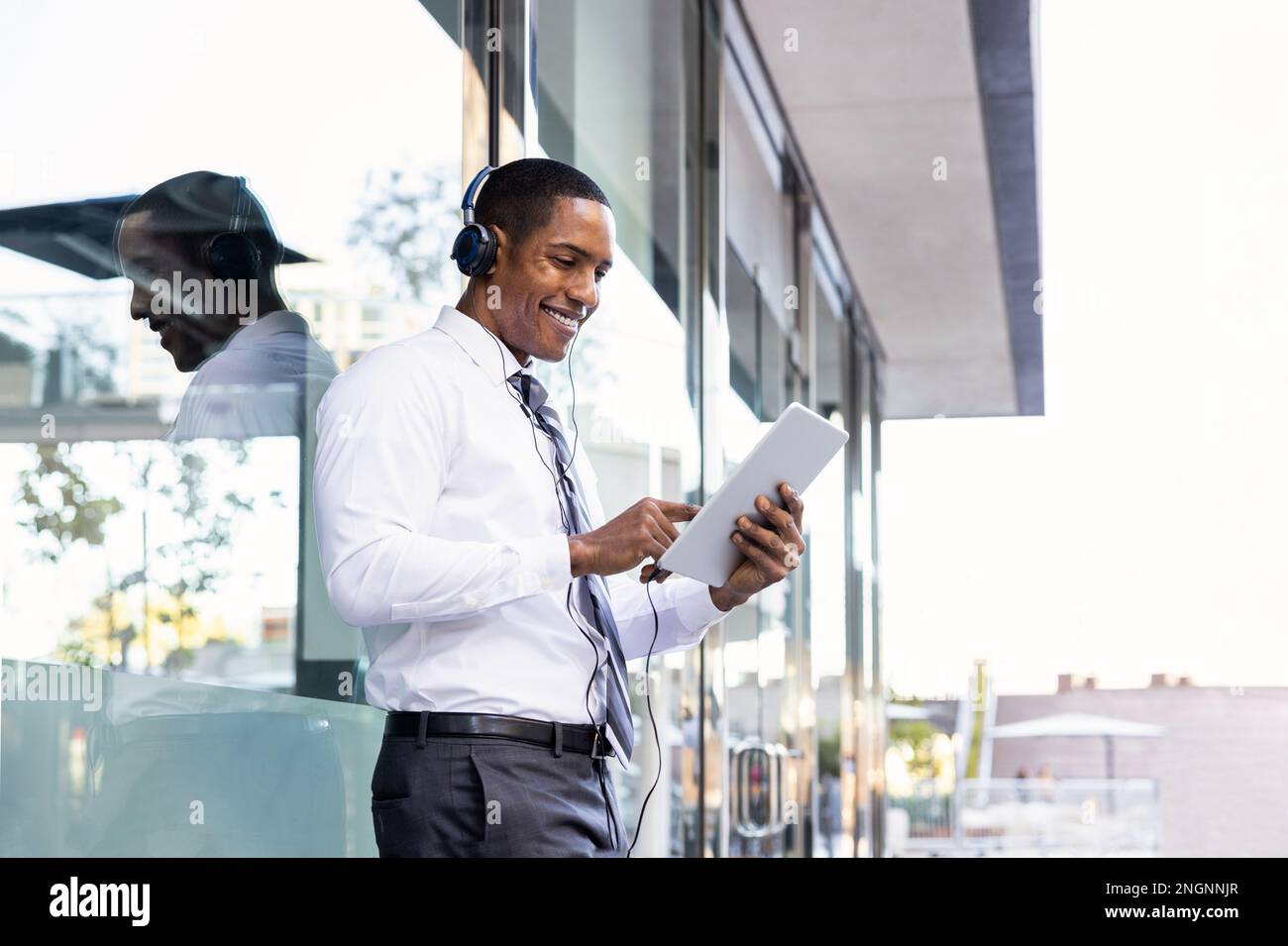 Handsome male african american business man CEO in a stylish corporate ...