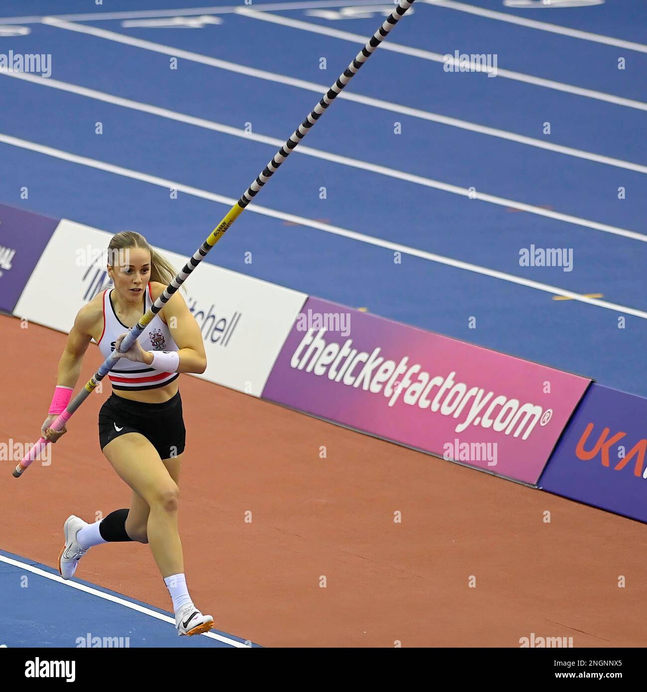 BIRMINGHAM, ENGLAND - FEBRUARY 18:Imogen Smith in the Pole Vault day 1 ...