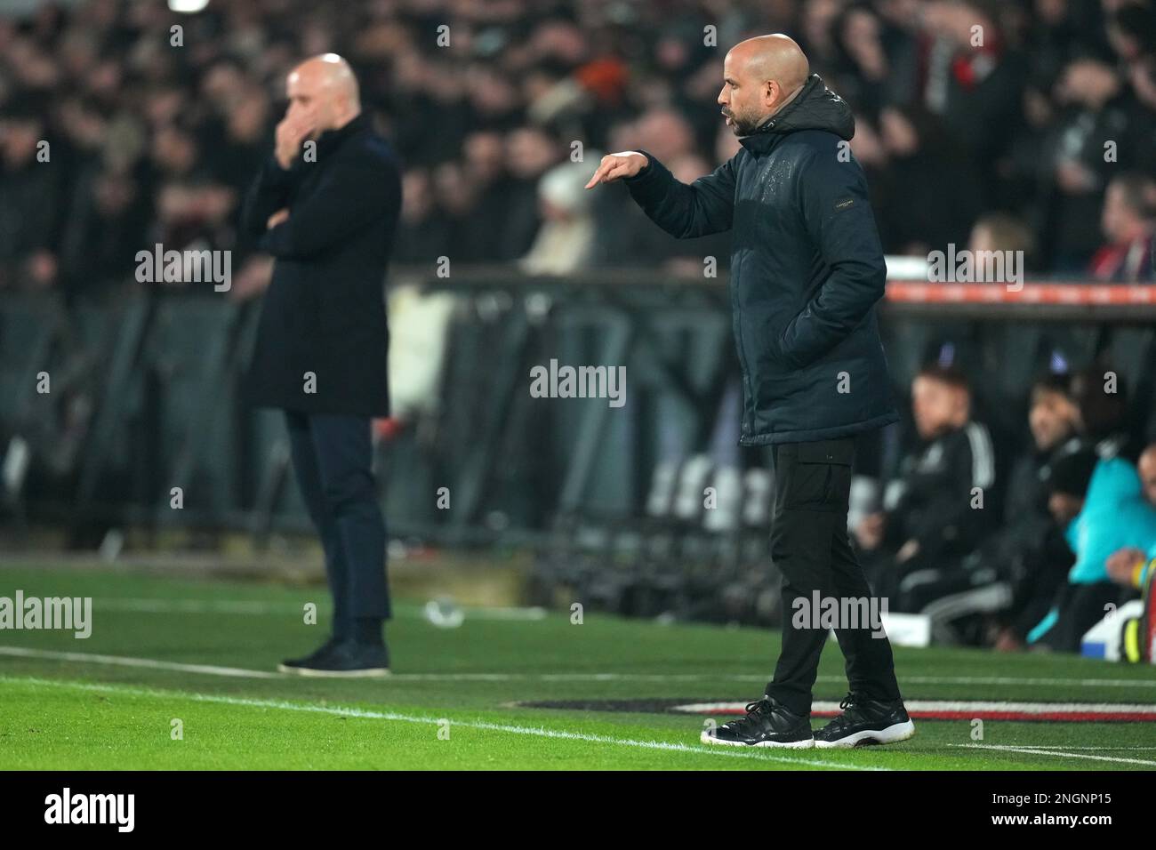 ROTTERDAM - AZ Alkmaar coach Pascal Jansen during the Dutch premier ...