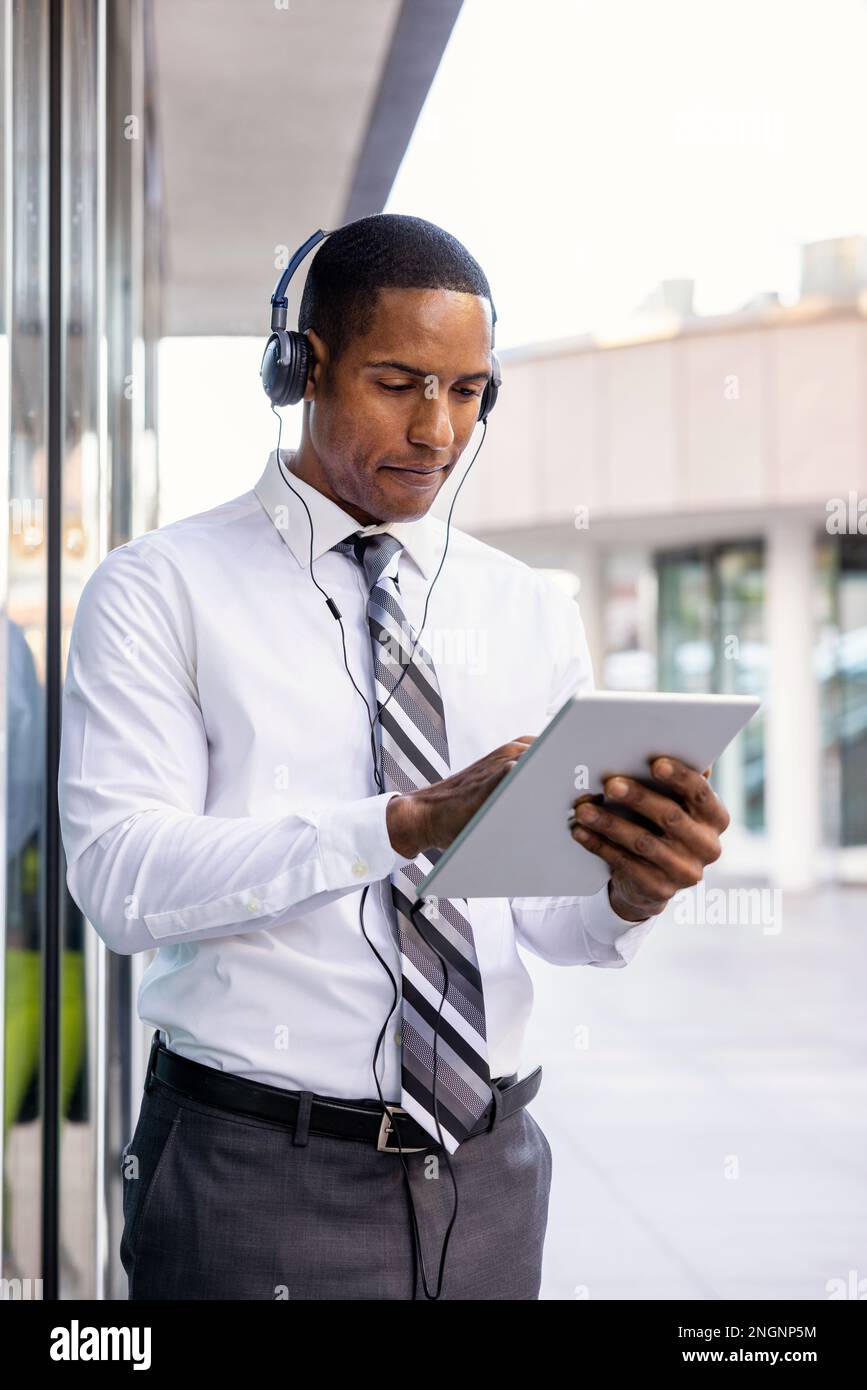 Handsome male african american business man CEO in a stylish corporate ...