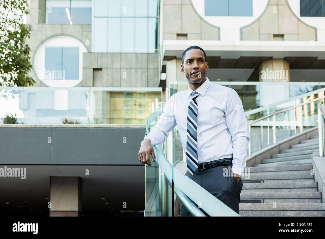 Handsome male african american business man CEO in a stylish corporate ...