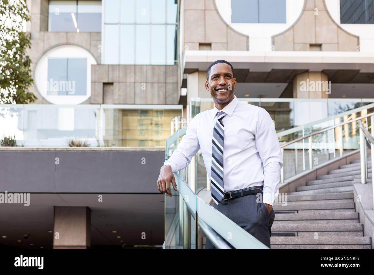 Handsome male african american business man CEO in a stylish corporate ...
