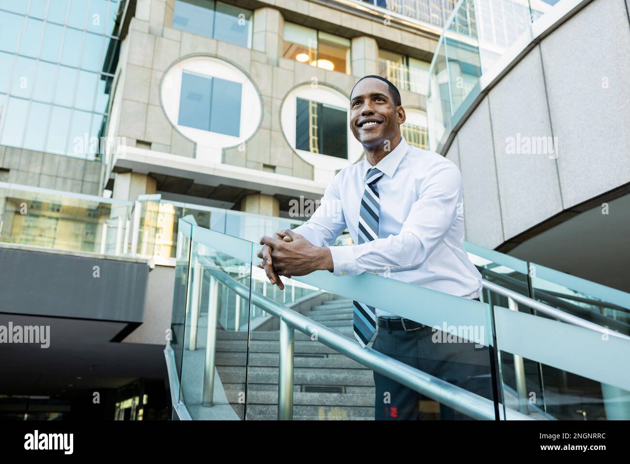 Handsome male african american business man CEO in a stylish corporate ...