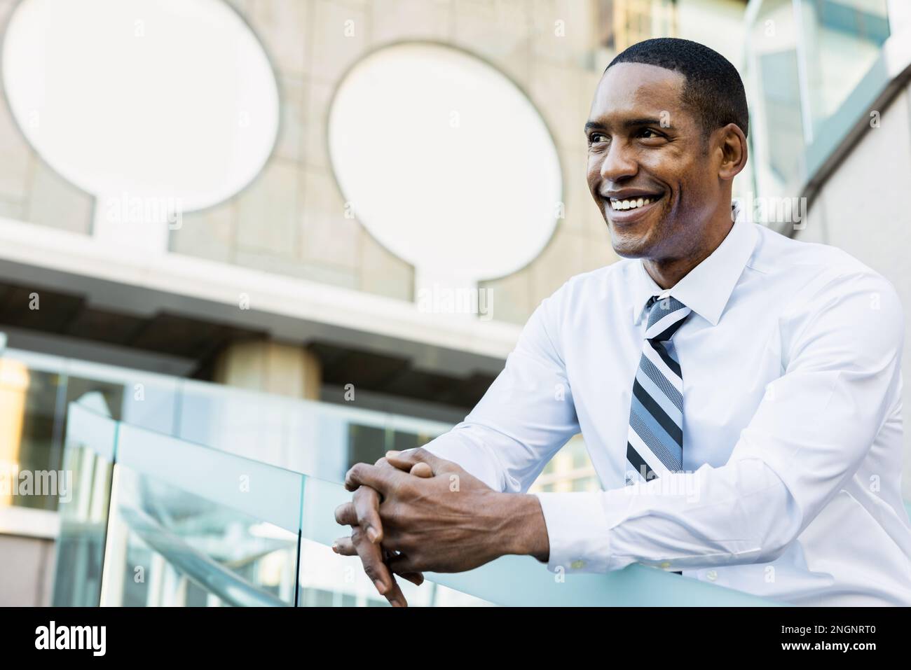 Handsome male african american business man CEO in a stylish corporate ...