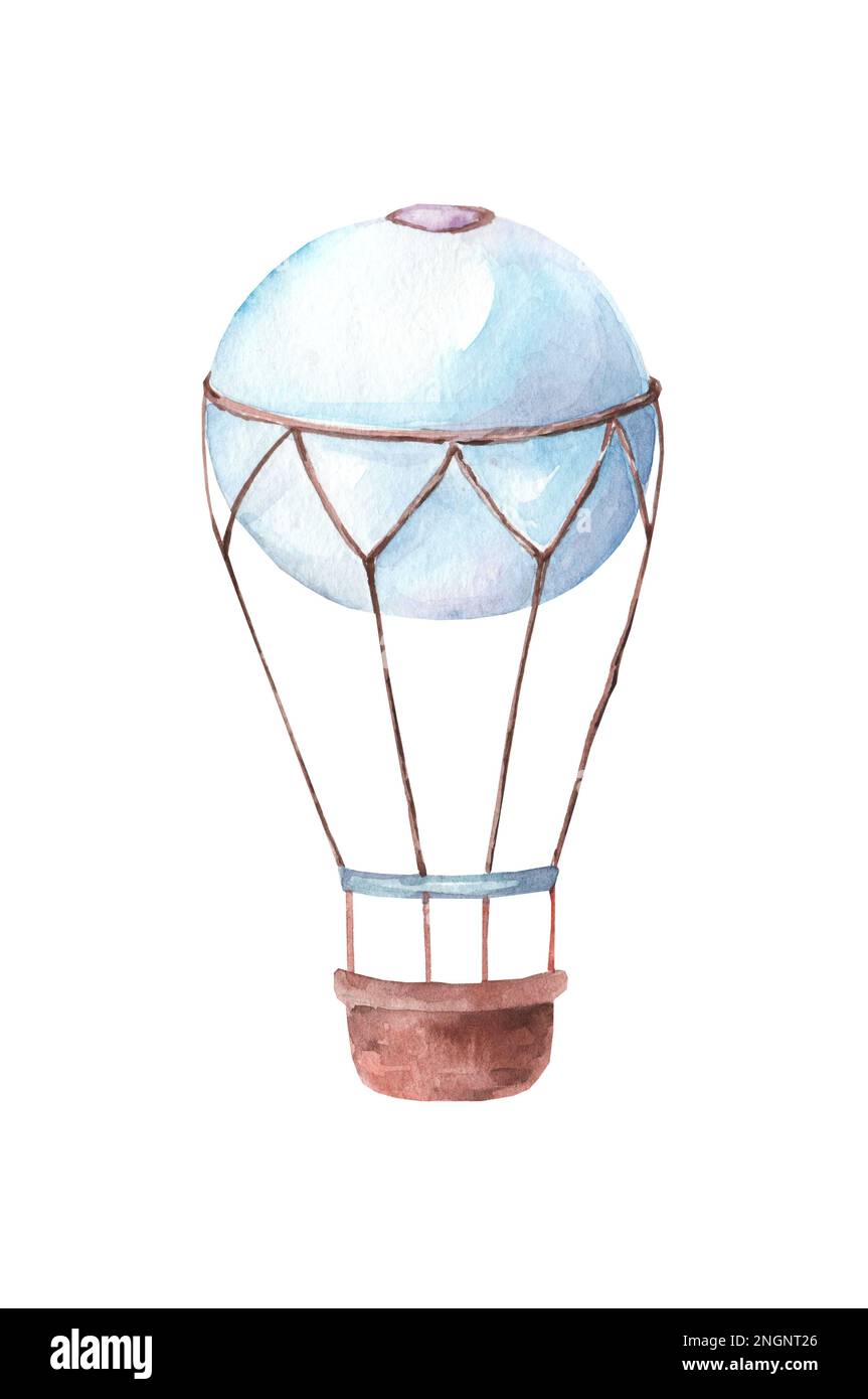colorful blue ball, decor, childrens illustration on a white background ...