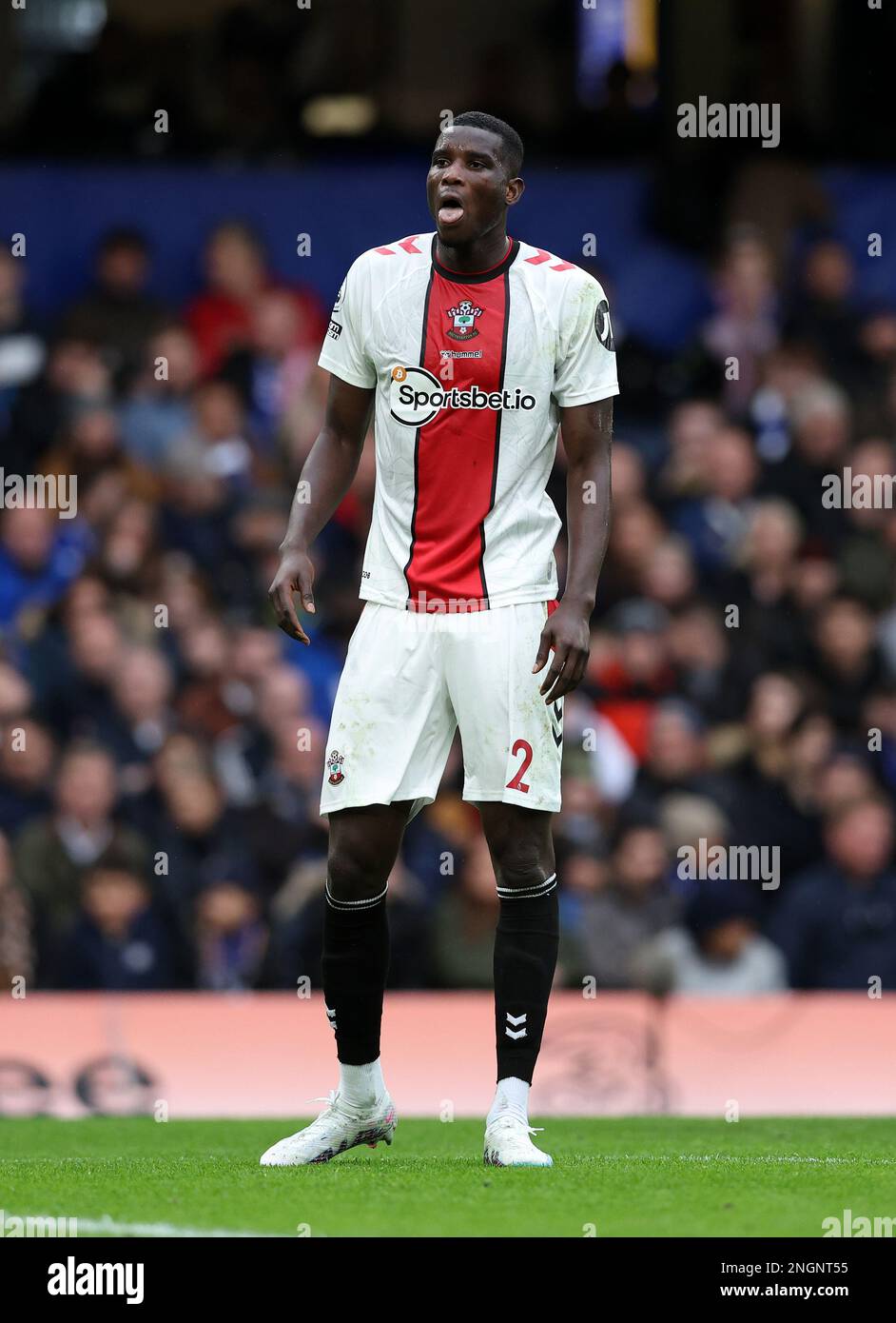 London, UK. 18th Feb, 2023. Ebere Paul Onuachu of Soouthampton during ...