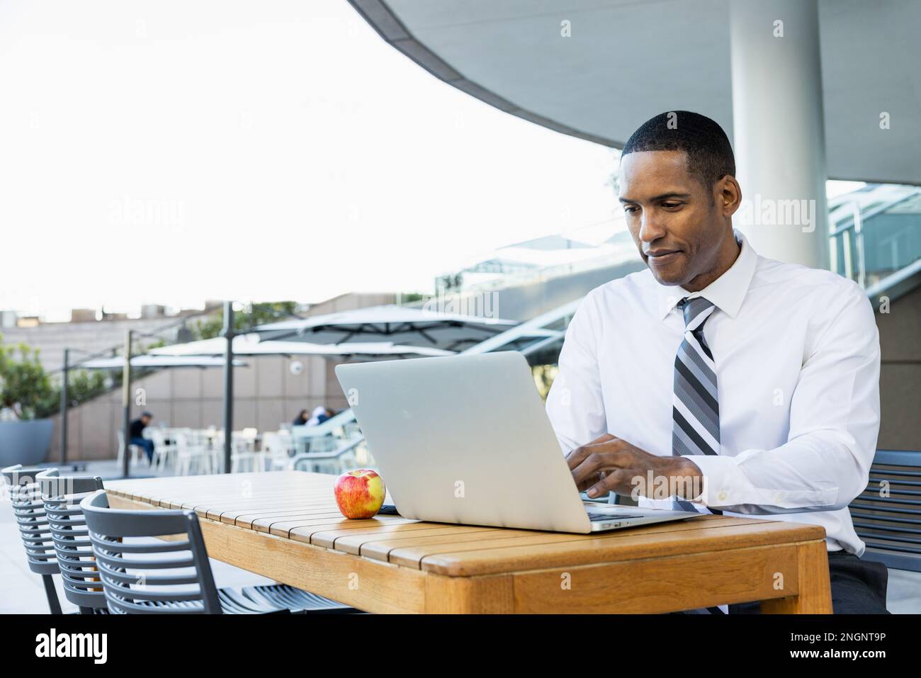 Handsome male african american business man CEO in a stylish corporate ...