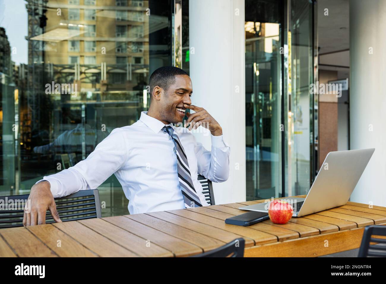 Handsome male african american business man CEO in a stylish corporate ...