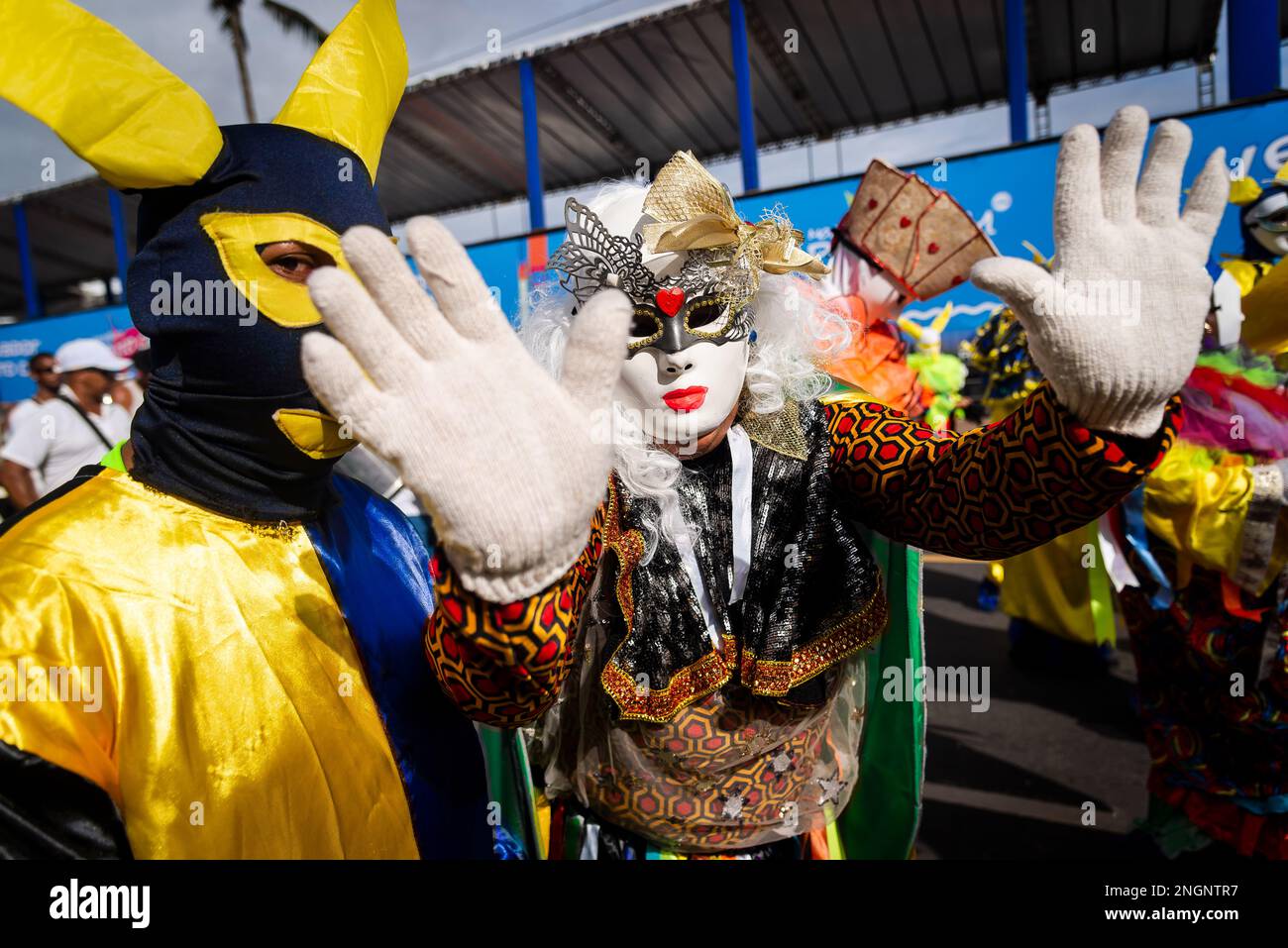 Salvador, Bahia, Brazil - February 11, 2023: A group wearing ...