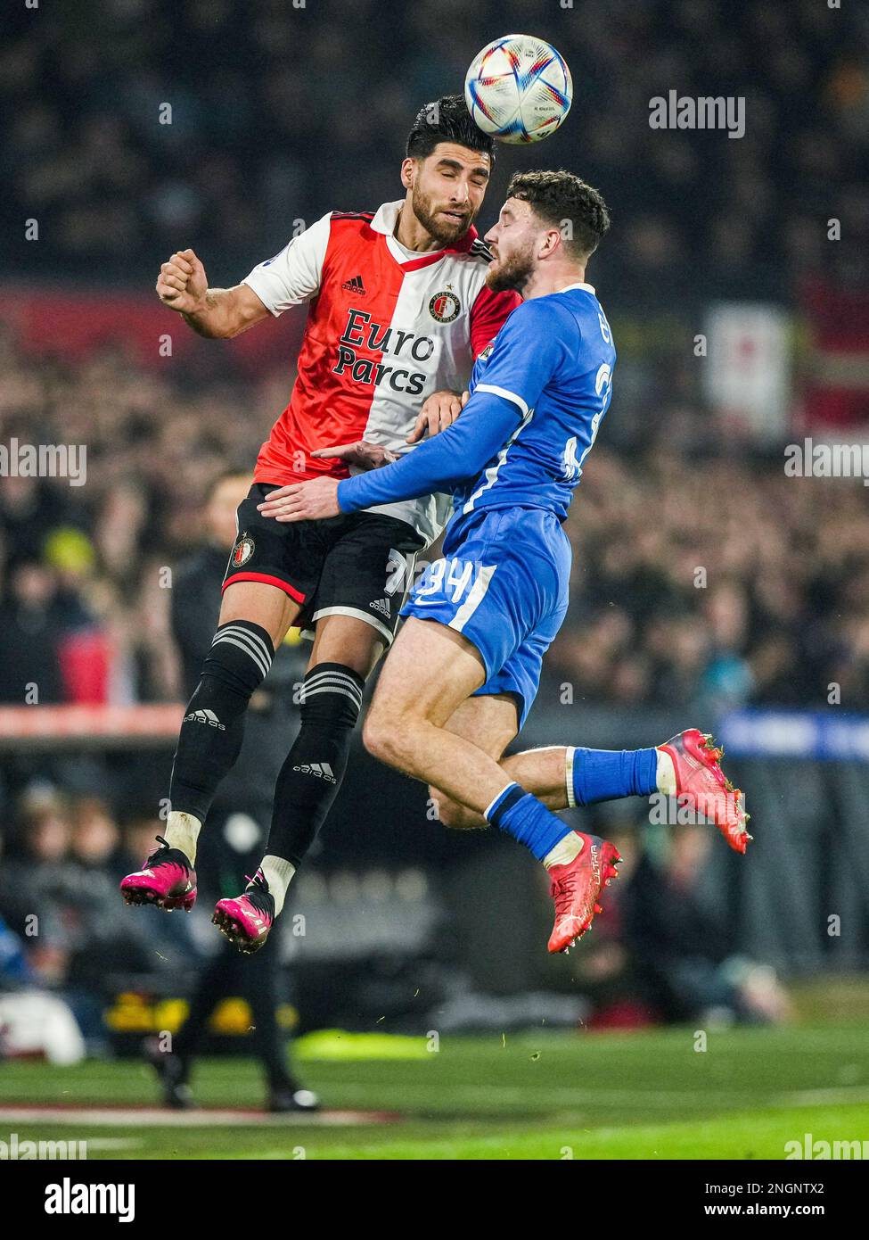 Rotterdam - Alireza Jahanbakhsh of Feyenoord, Mees de Wit of AZ Alkmaar ...