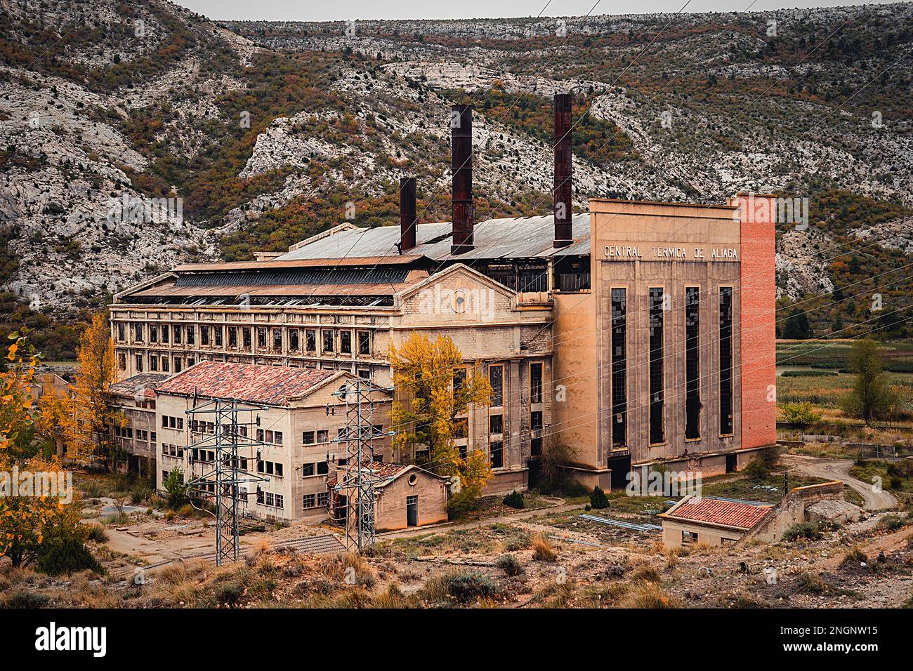the abandoned coal power plant near Aliaga, a lost place Stock Photo ...