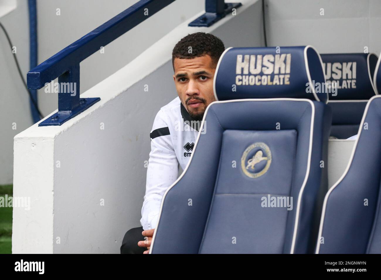 Iliman Ndiaye #29 of Sheffield United seen on the bench before kick off ...