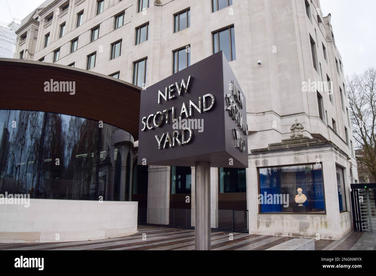 General view of New Scotland Yard, the headquarters of the Metropolitan ...