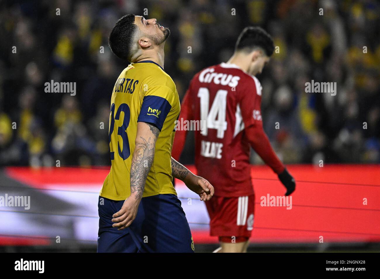 Union's Cameron Puertas Castro looks dejected during a soccer match ...
