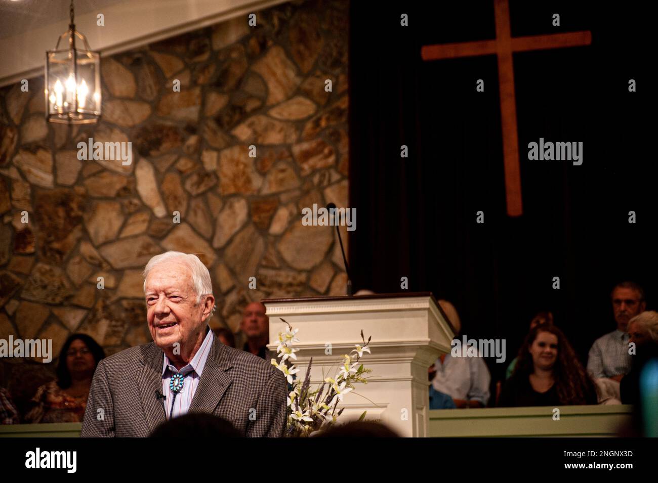 Former President Jimmy Carter teaching Sunday school at a Church ...