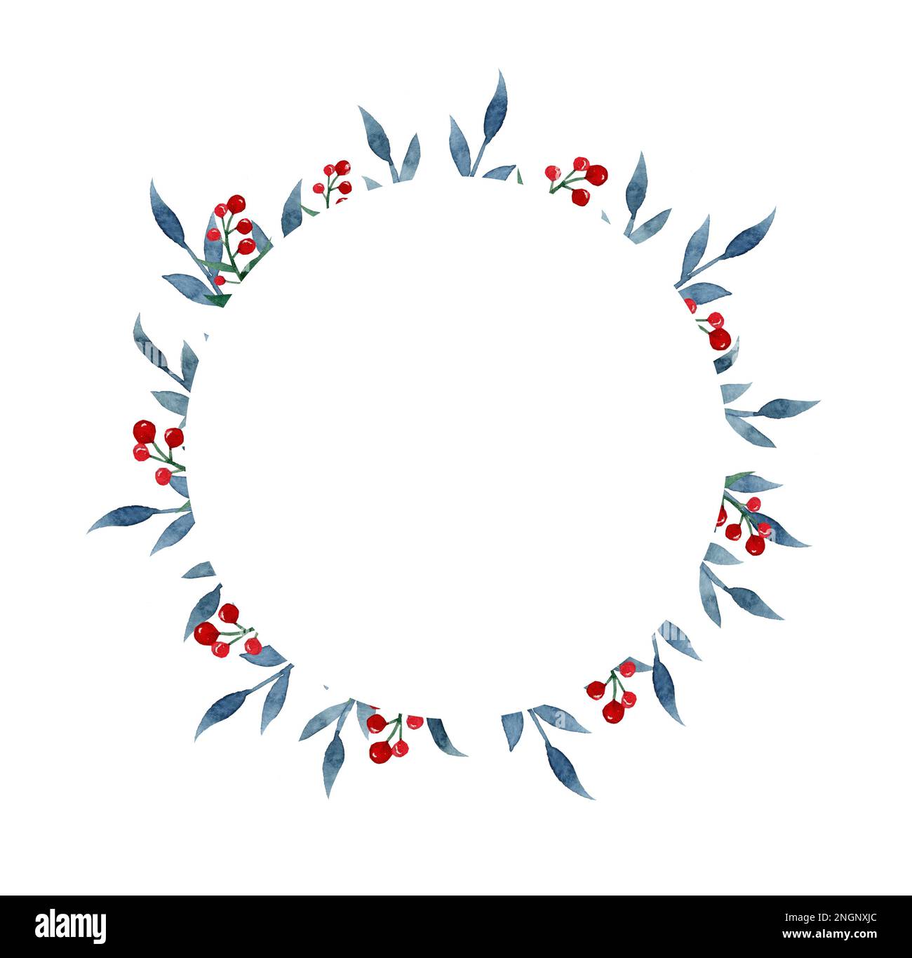 Watercolor round frame hi-res stock photography and images - Alamy
