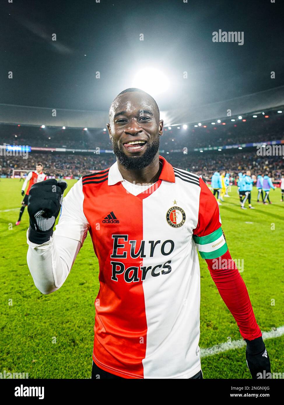 Rotterdam - Lutsharel Geertruida of Feyenoord celebrates the win during ...
