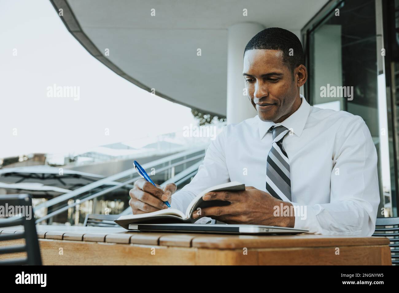 Handsome male african american business man CEO in a stylish corporate ...