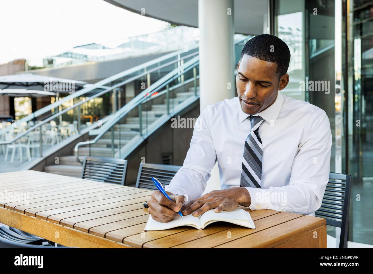 Handsome male african american business man CEO in a stylish corporate ...