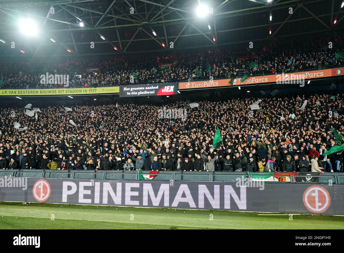 Rotterdam - Feyenoord supporters celebrating during the match between ...