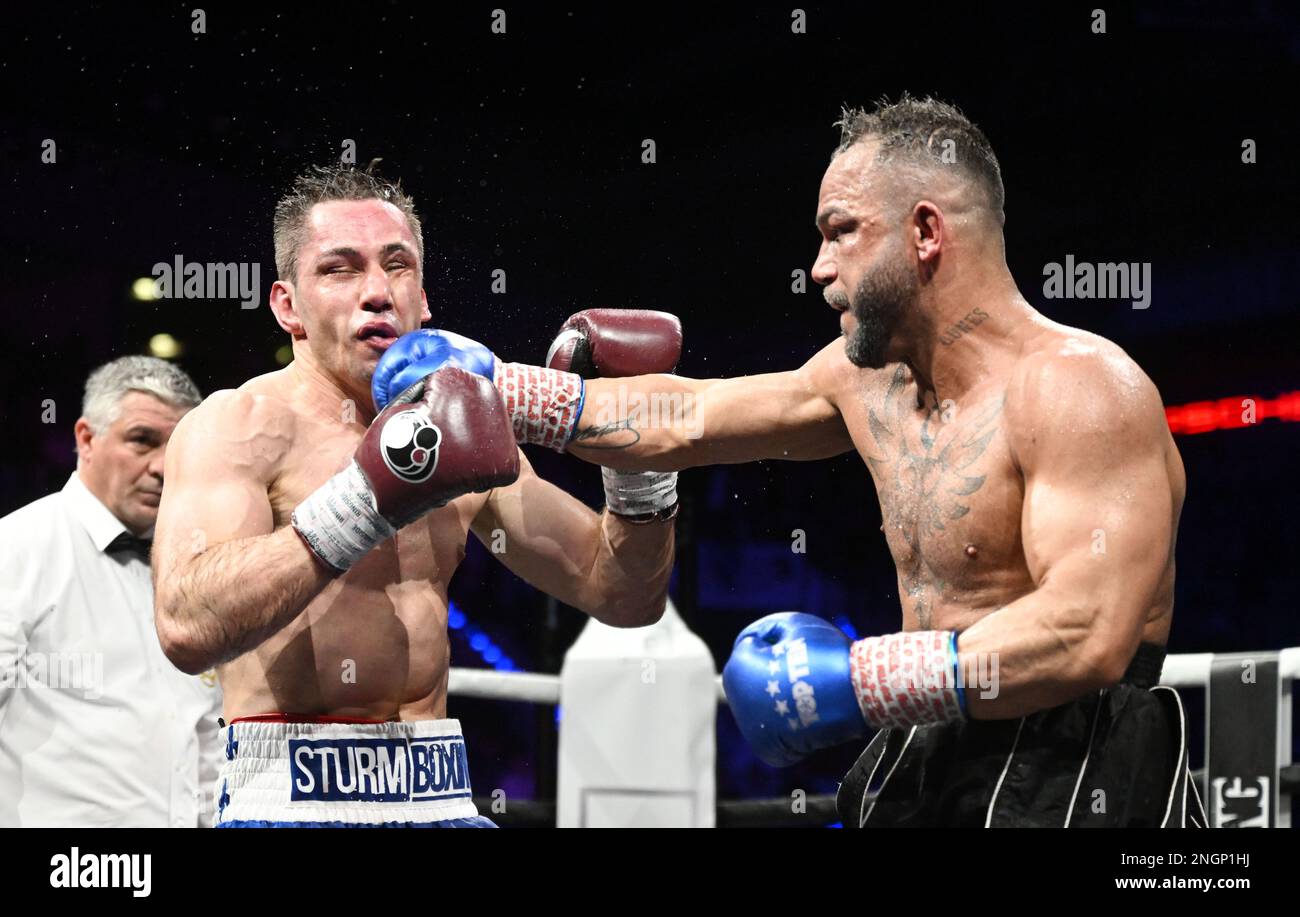 Stuttgart, Germany. 18th Feb, 2023. Boxing: Felix Sturm (l) from ...