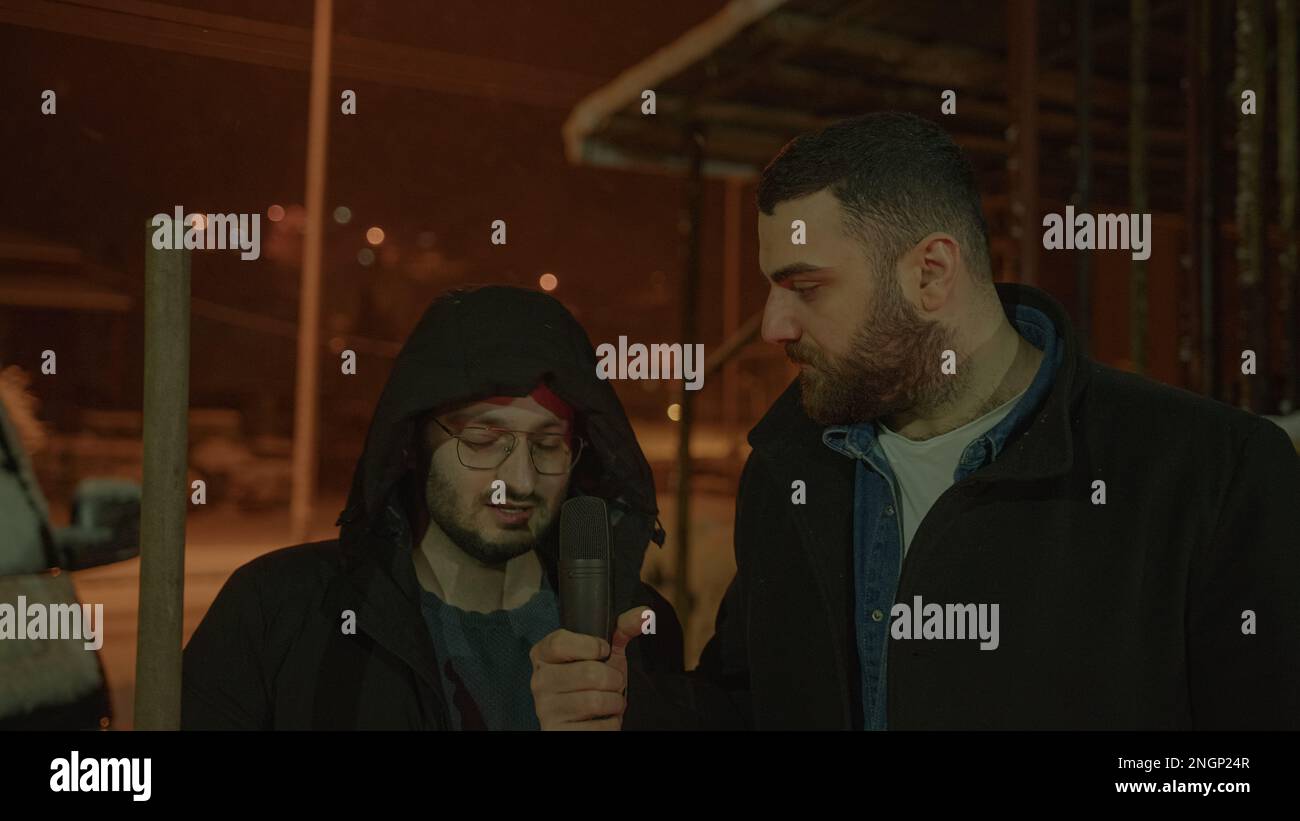 Interview road hi-res stock photography and images - Alamy