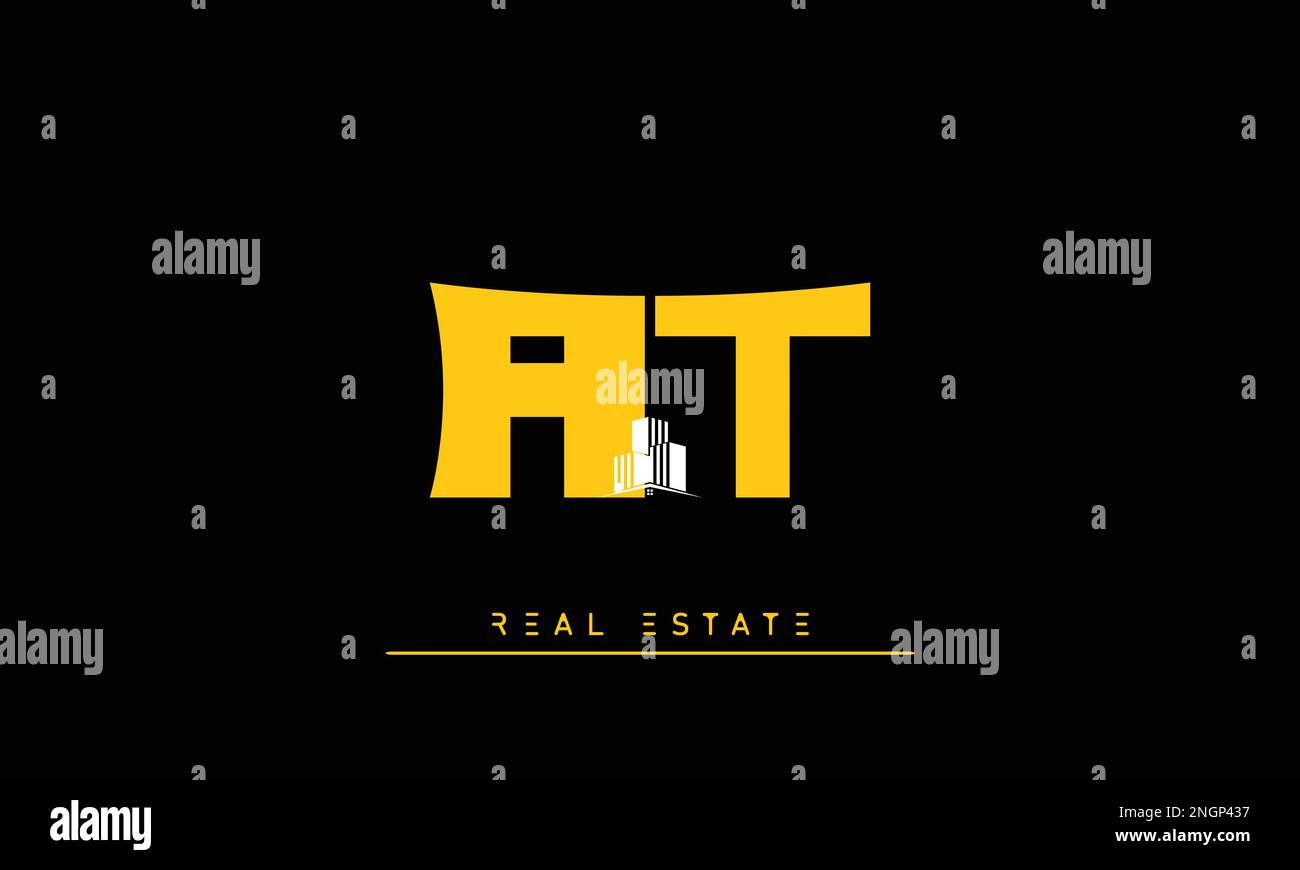 Real Estate letters Initials Monogram logo AT , TA Stock Vector Image ...