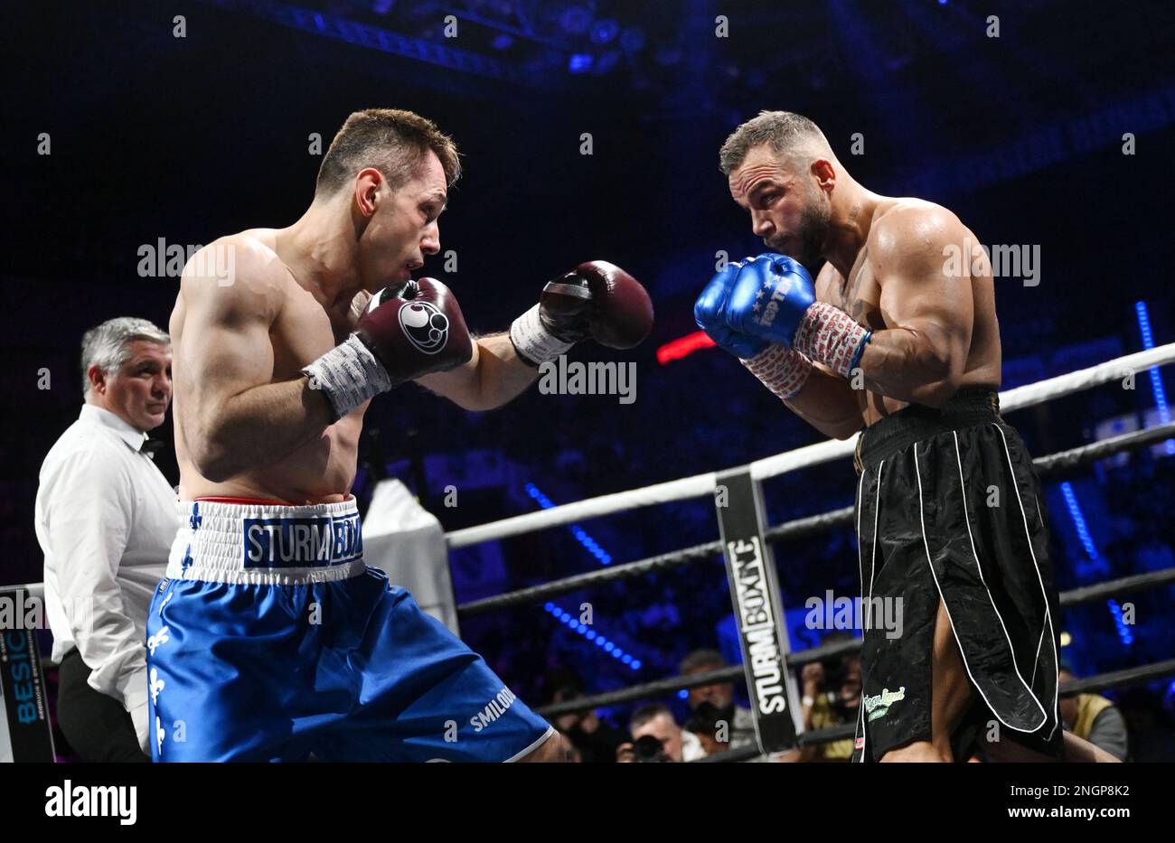 Stuttgart, Germany. 18th Feb, 2023. Boxing: Felix Sturm (l) from ...