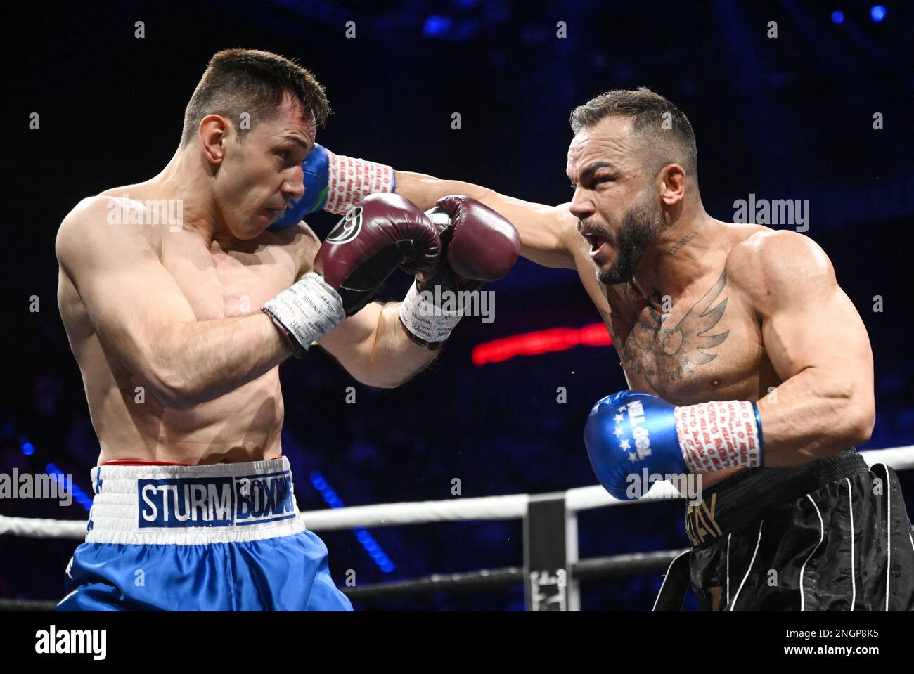 Stuttgart, Germany. 18th Feb, 2023. Boxing: Felix Sturm (l) from ...