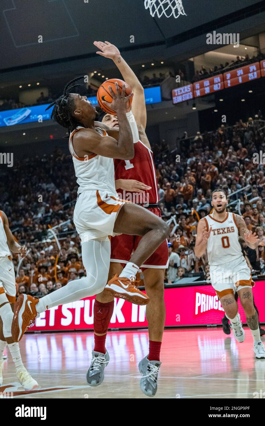 Texas, USA. 18th Feb, 2023. Marcus Carr #5 of the Texas Longhorns in ...
