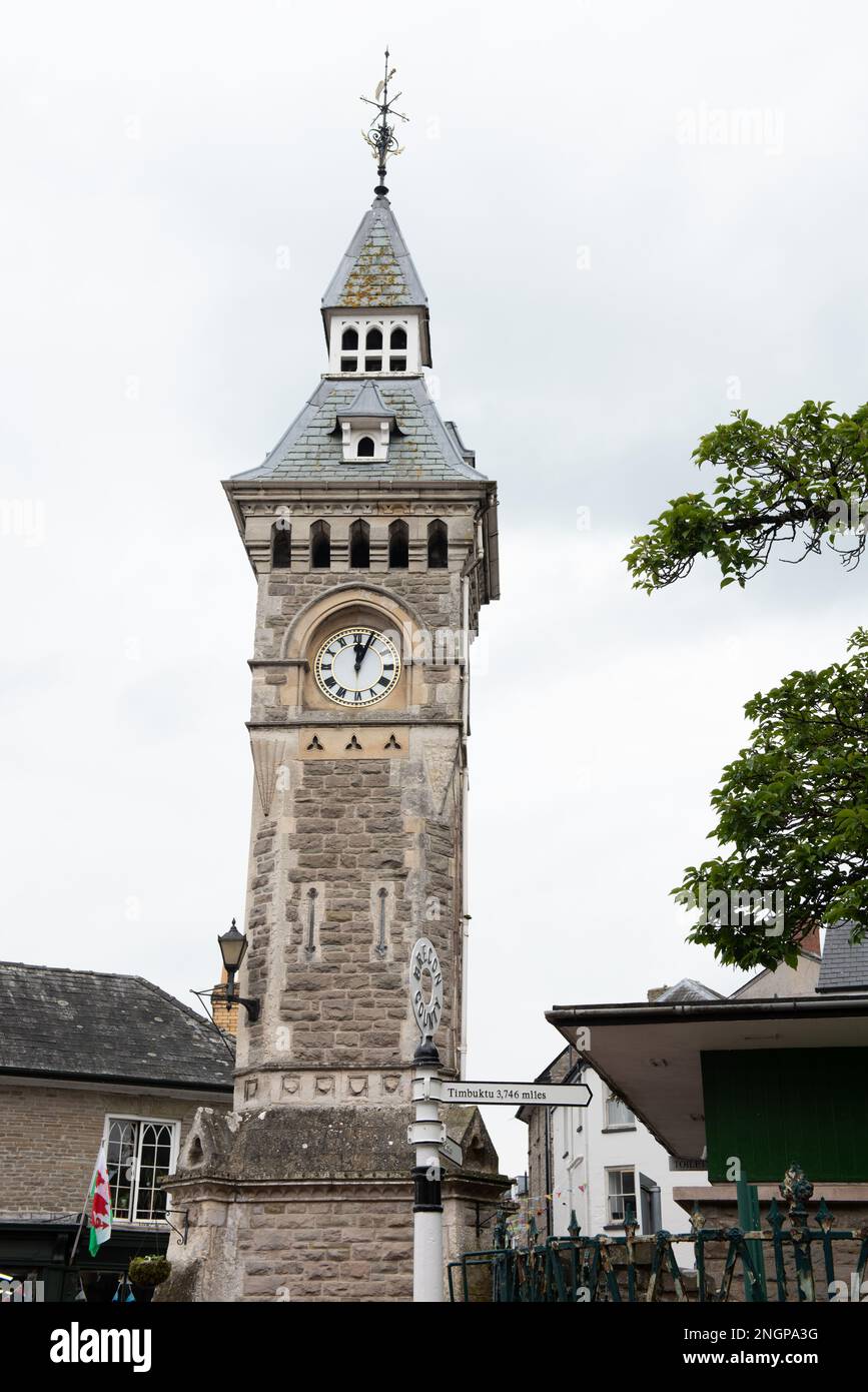 Haye-on-Wye Clock Tower Stock Photo - Alamy