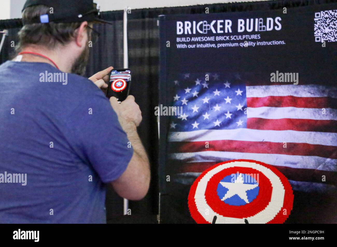 Bricker Builds featuring different characters are on display during ...