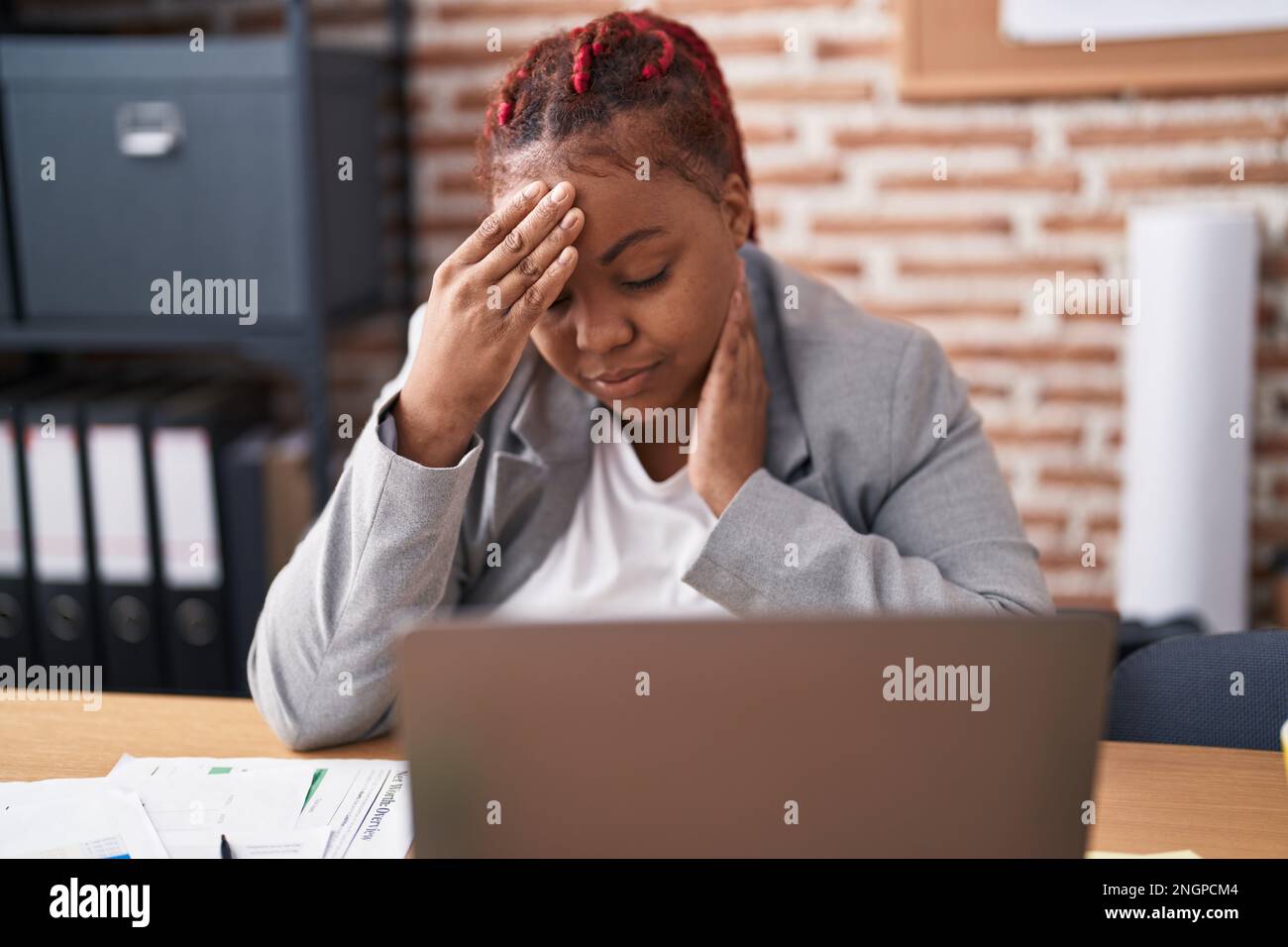 Fat stressed office worker hi-res stock photography and images - Alamy