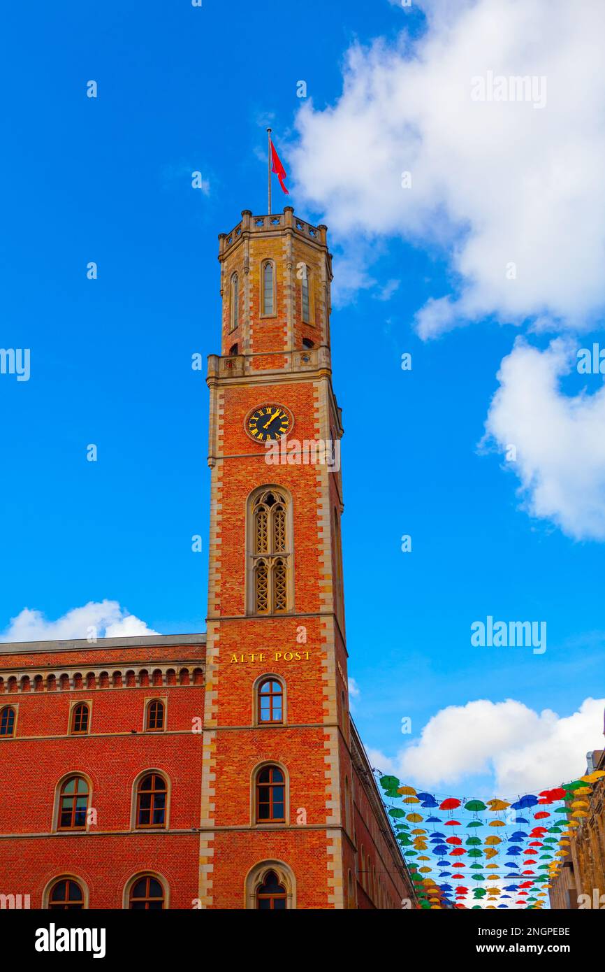 Alte Post in Hamburg Germany . Post Office with Neoclassical facade in ...