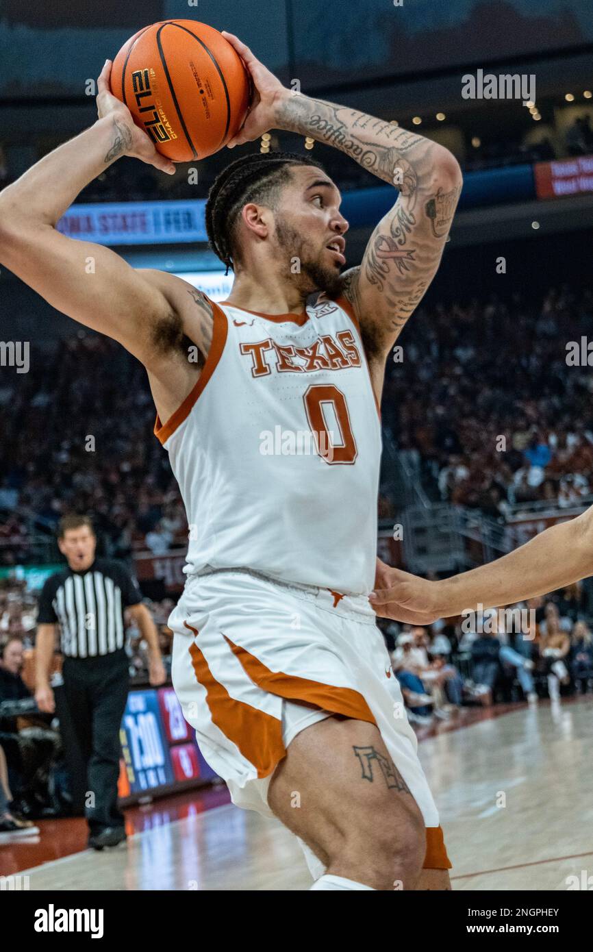 Texas, USA. 18th Feb, 2023. Timmy Allen #0 of the Texas Longhorns in ...