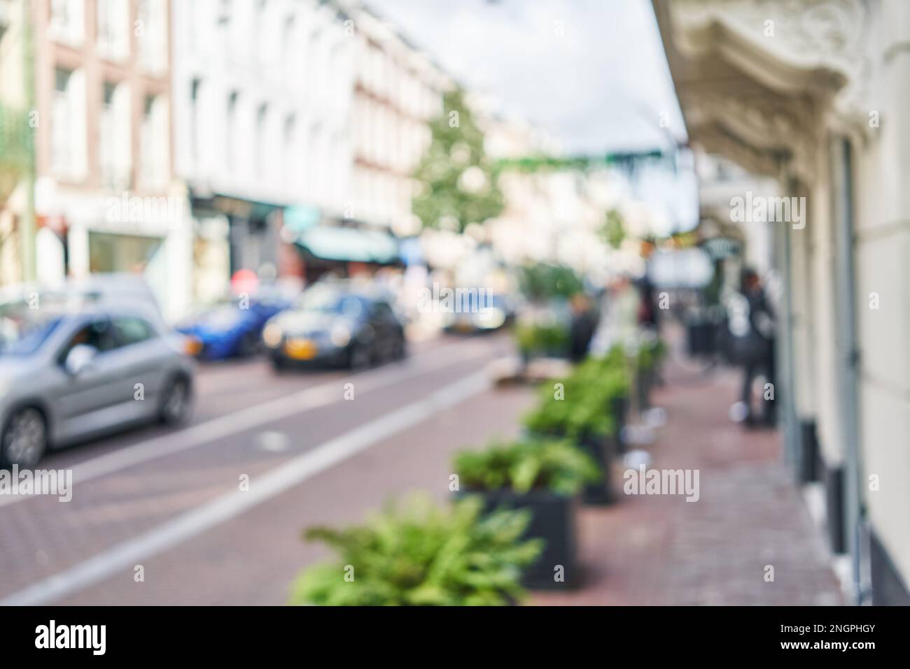 Blurred background of street Stock Photo - Alamy