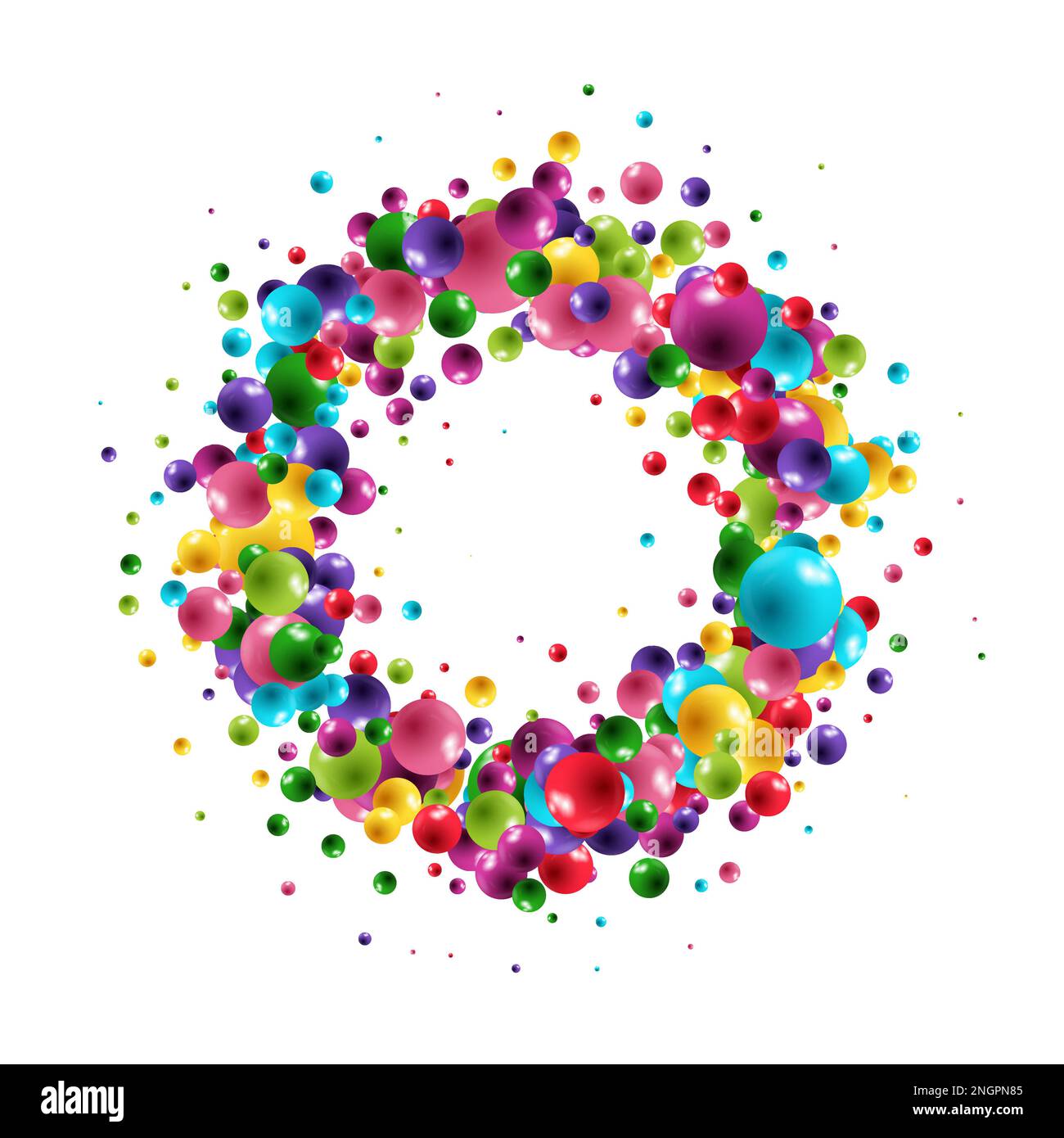 Colorful balls background. background made with gradient meshes ...