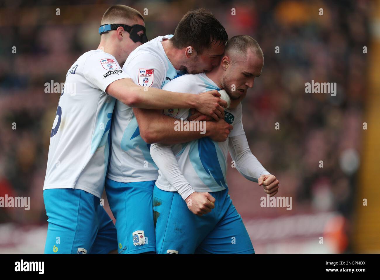 Barrow's Josh Kay celebrates after scoring their first goal during the ...