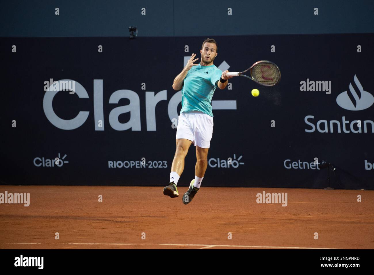 Rio De Janeiro, Brazil. 18th Feb, 2023. Hugo Gaston (FRA) X Felipe ...