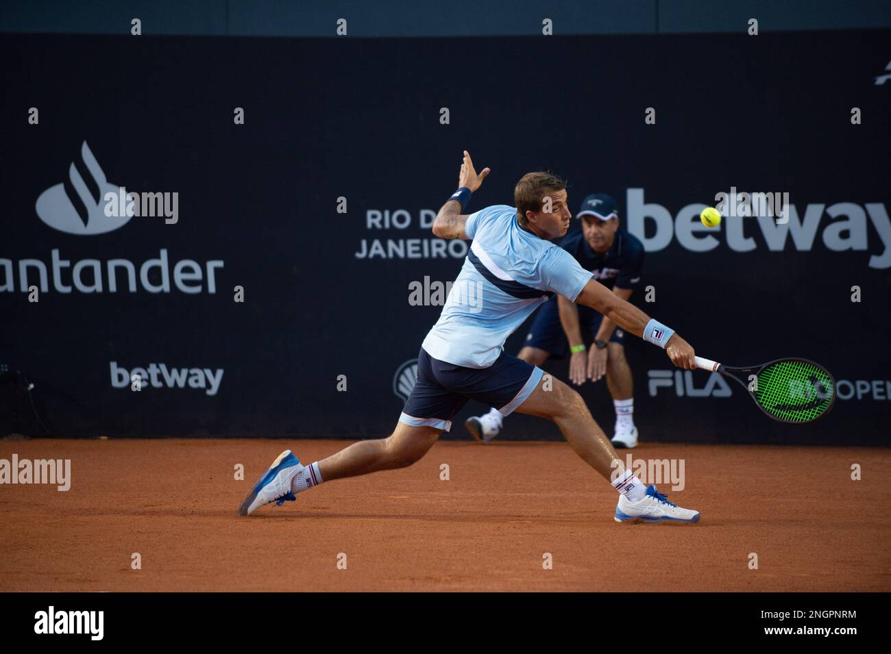 Rio De Janeiro, Brazil. 18th Feb, 2023. Hugo Gaston (FRA) X Felipe ...