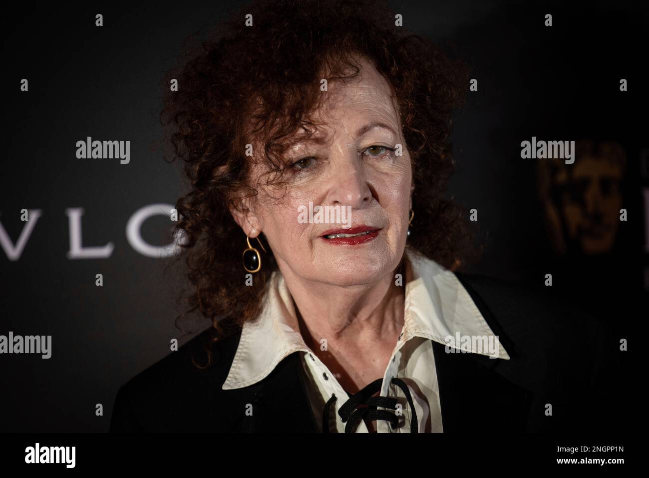 Nancy Goldin poses for photographers upon arrival for the BAFTA ...