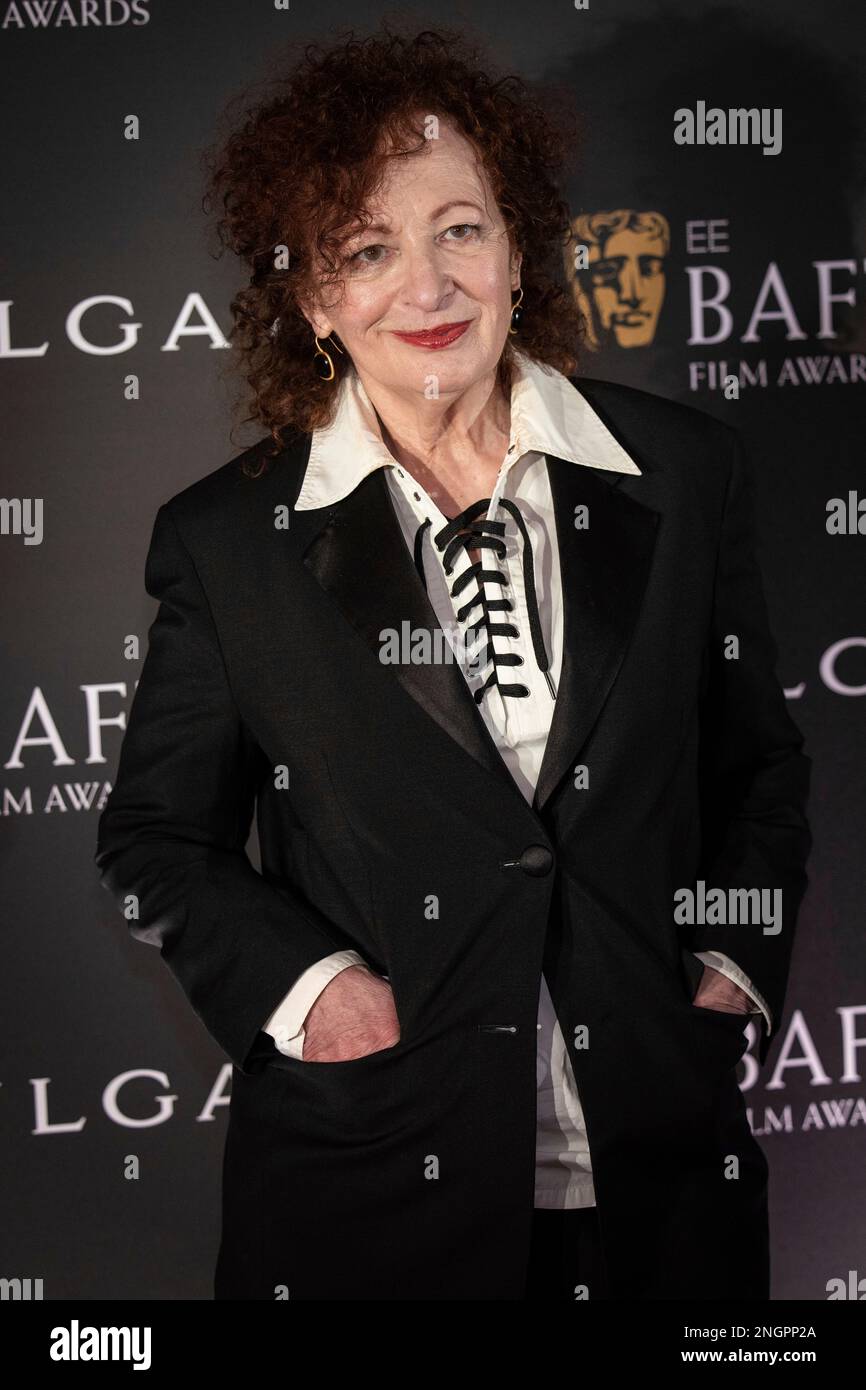 Nancy Goldin poses for photographers upon arrival for the BAFTA ...