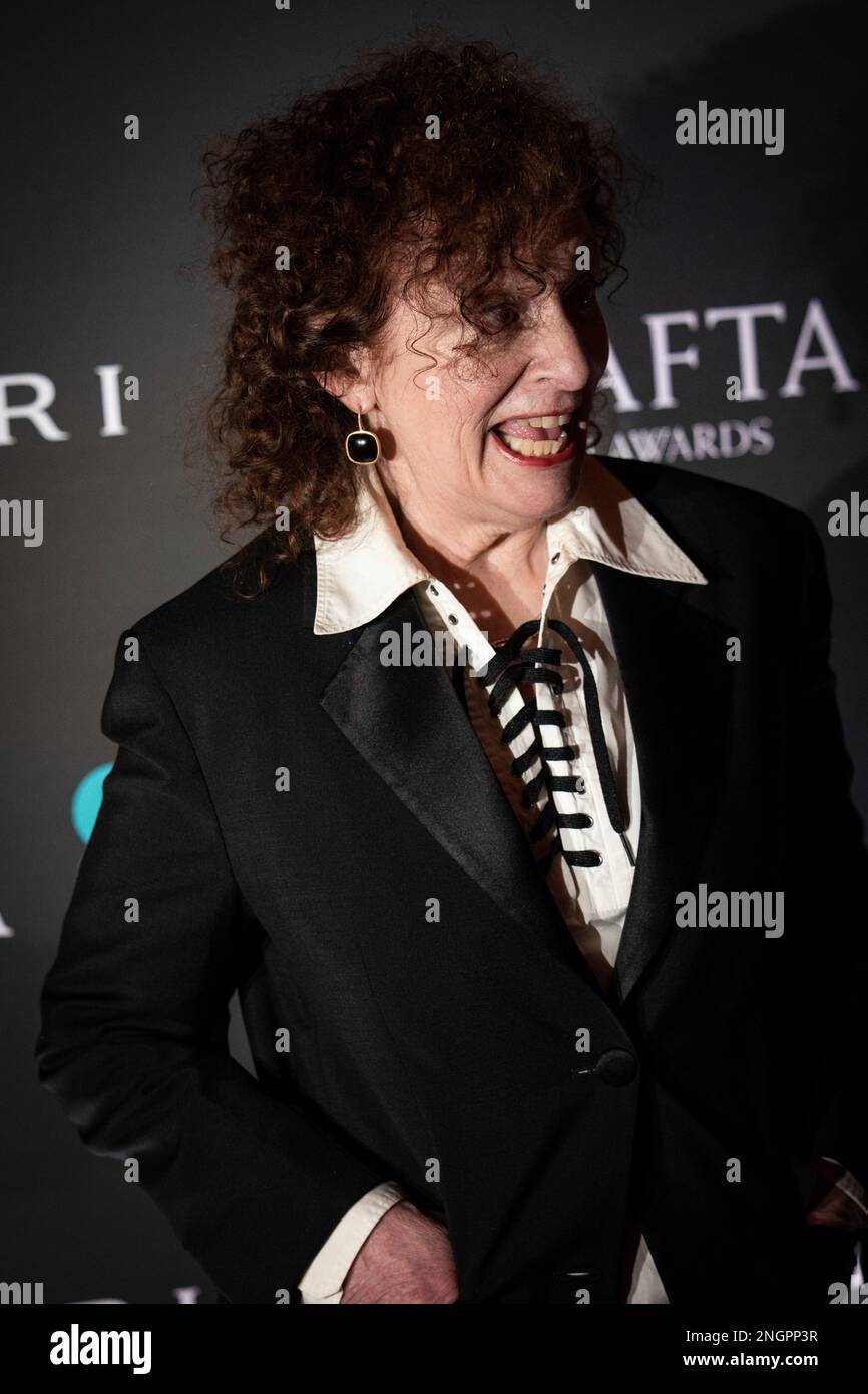 Nancy Goldin poses for photographers upon arrival for the BAFTA ...